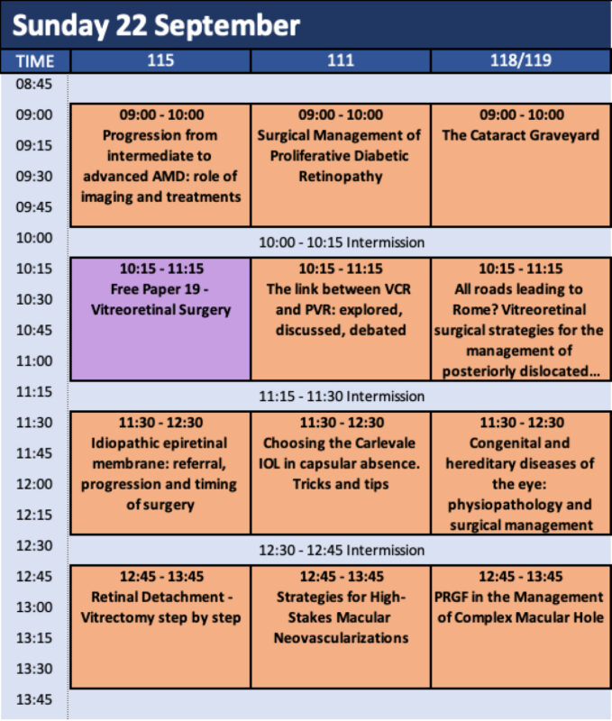 Programme – EURETINA